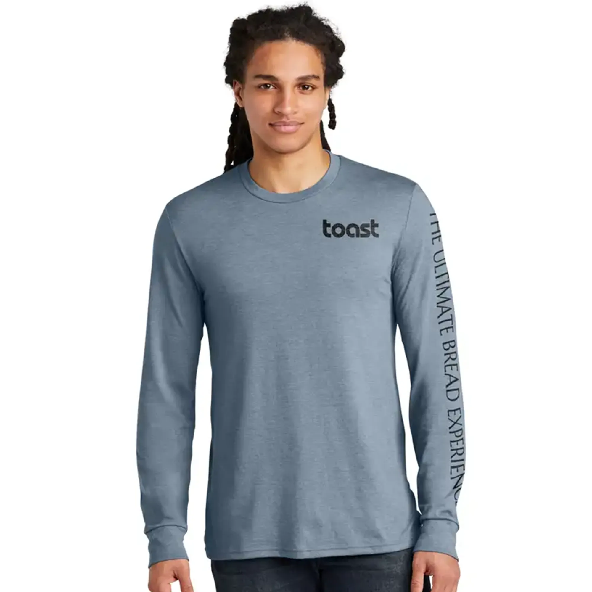 Long Sleeve Tee Flint Blue Heather | Toast Bread Tribute Band
